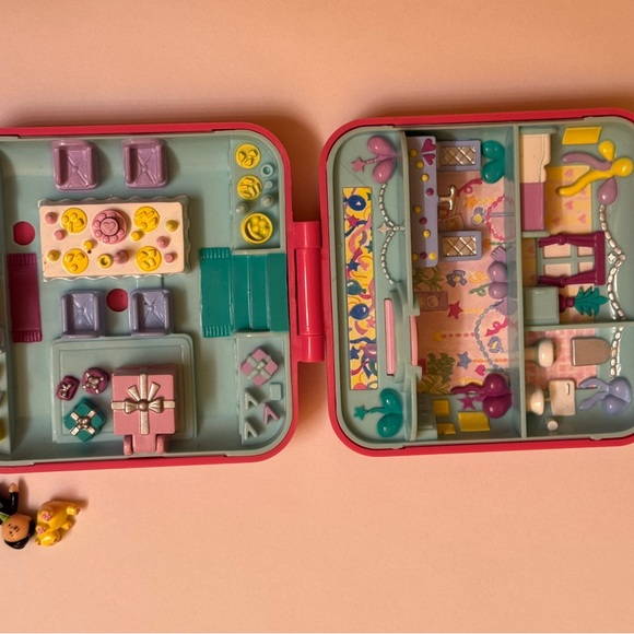 Mattel | Toys | Polly Pocket Red Compact Case Birthday Party | Poshmark